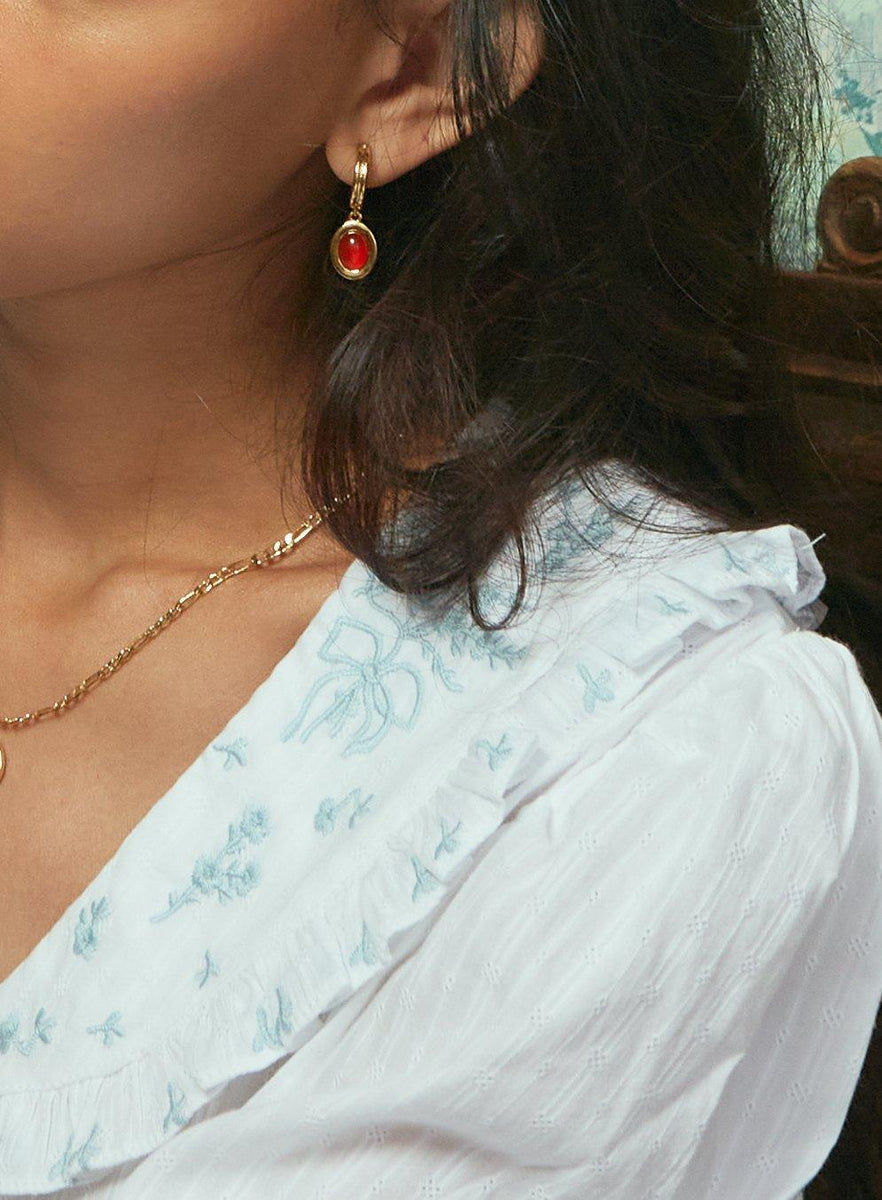 Devon Earrings in Carnelian | en route jewelry