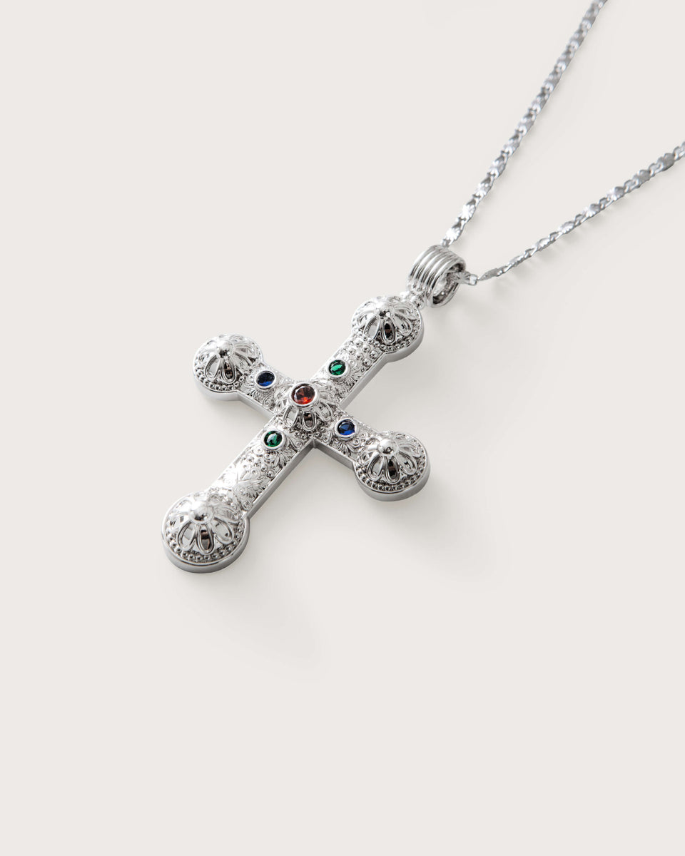 XL Cross Chain in Silver | en route jewelry