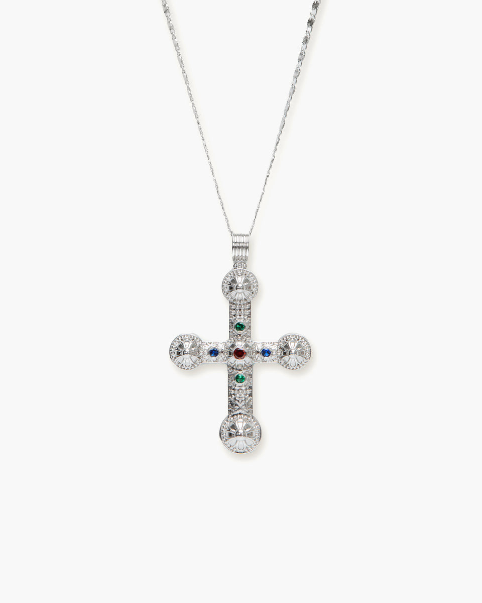 XL Cross Chain in Silver | En Route Jewelry