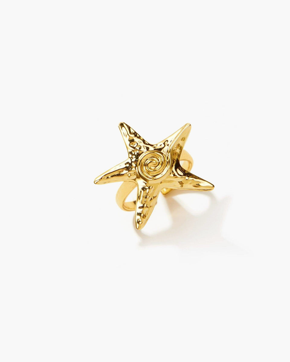 Gold Starfish Ring | en route jewelry