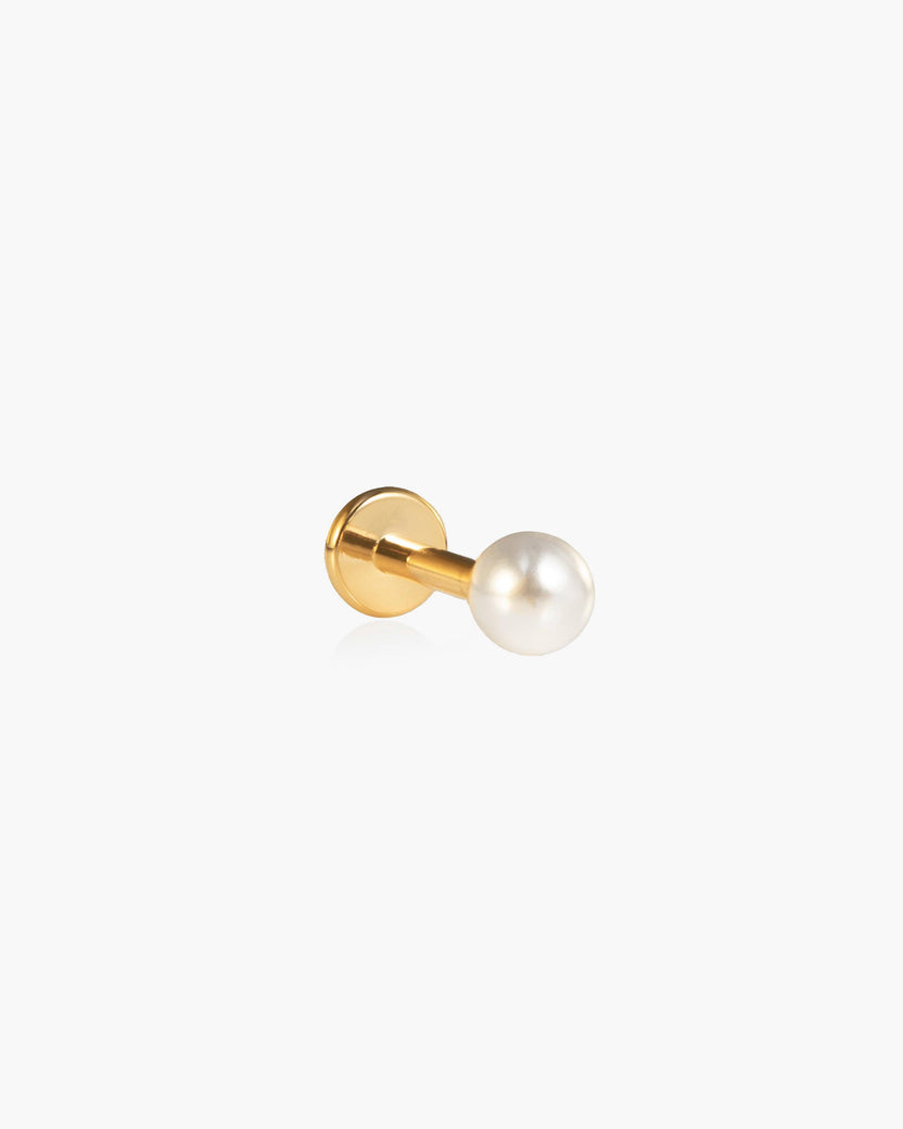 Homepage / Shop / Single Pearl Flat Back Helix Earring