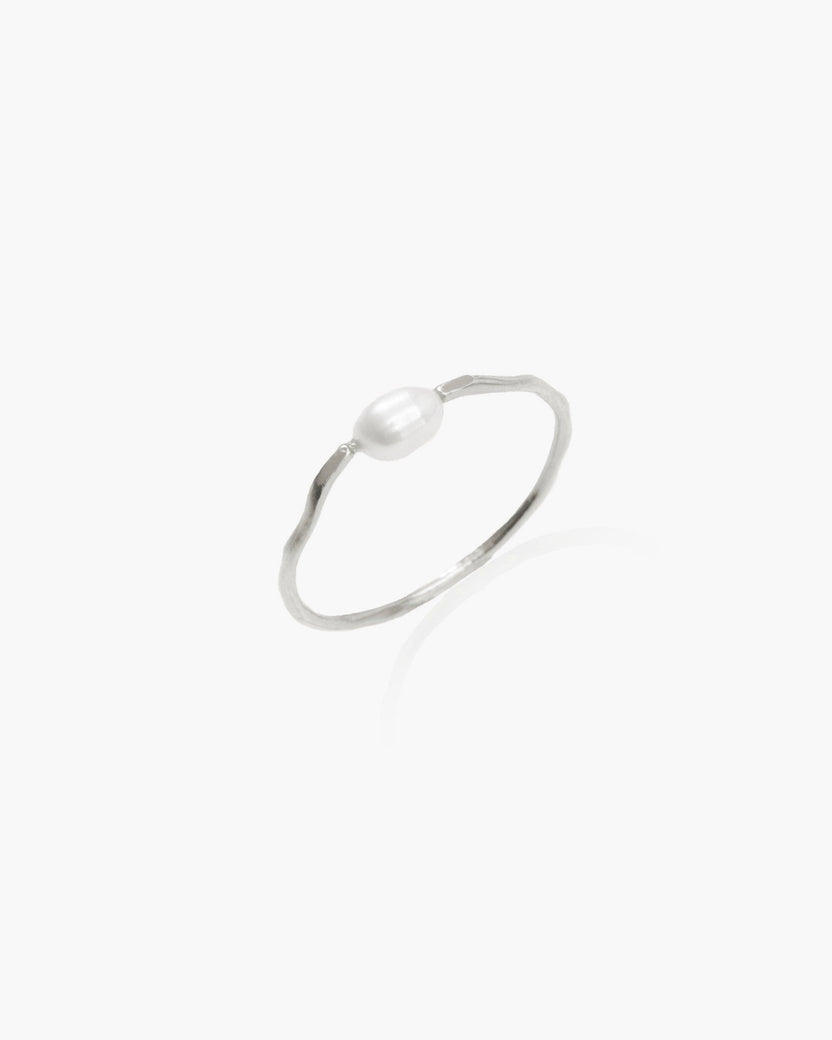 Homepage / Shop / Thalassa Pearl Ring in Silver